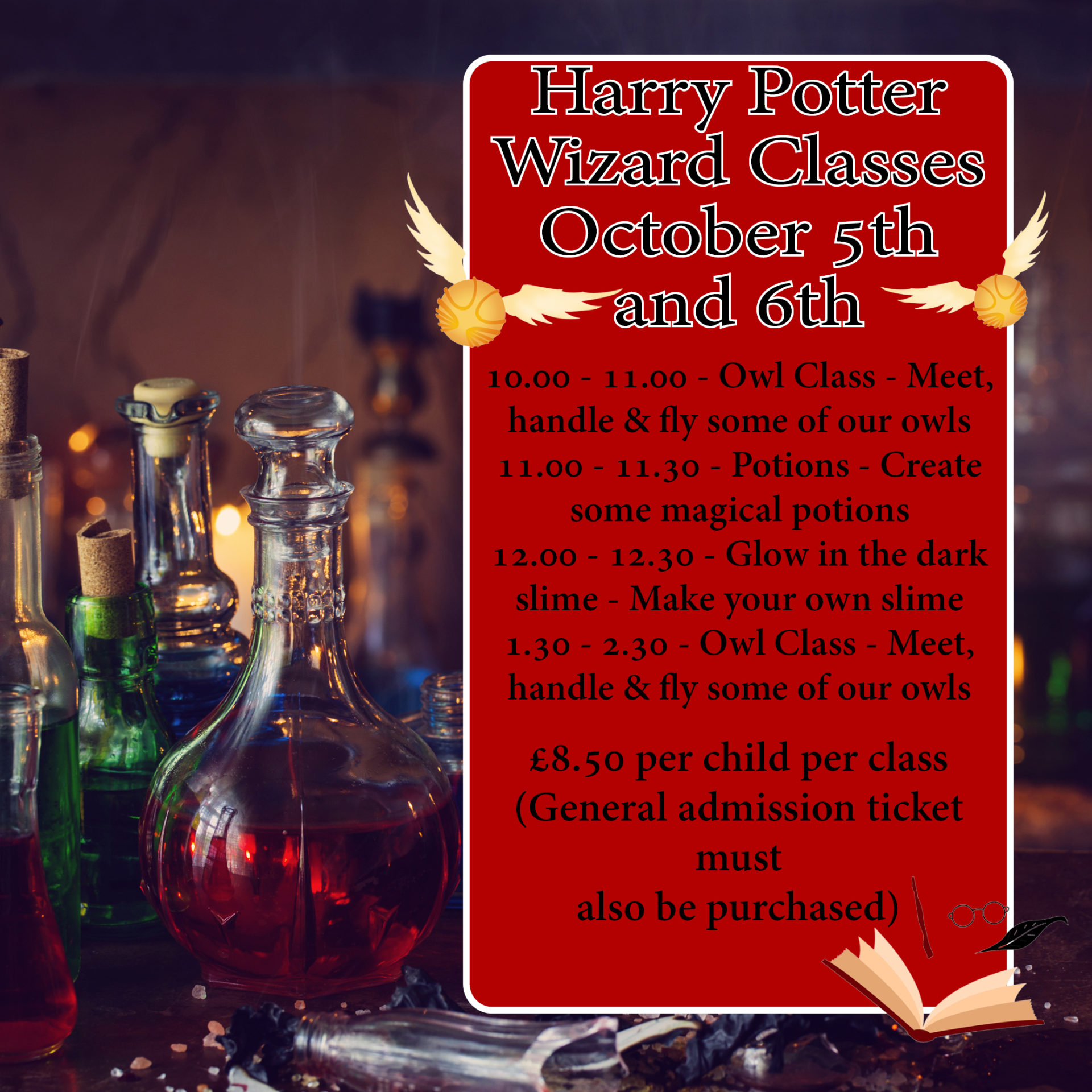 Harry Potter Wizard Classes – October 5th & 6th – Herrings Green Farm