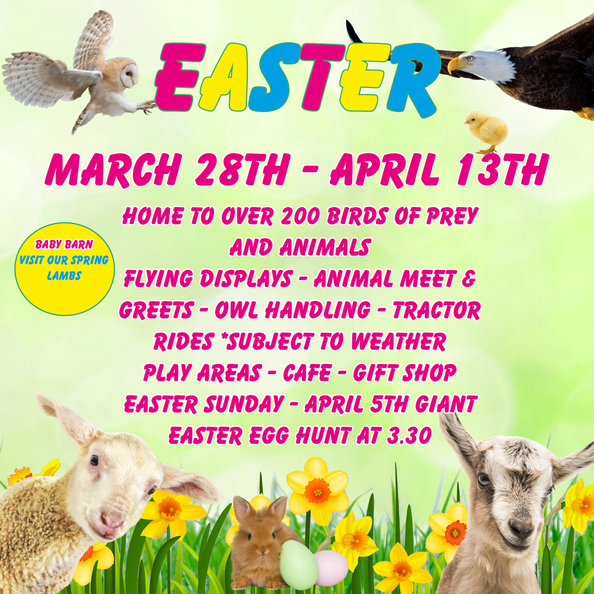 Easter Bank Holiday Monday April 6th – Herrings Green Farm